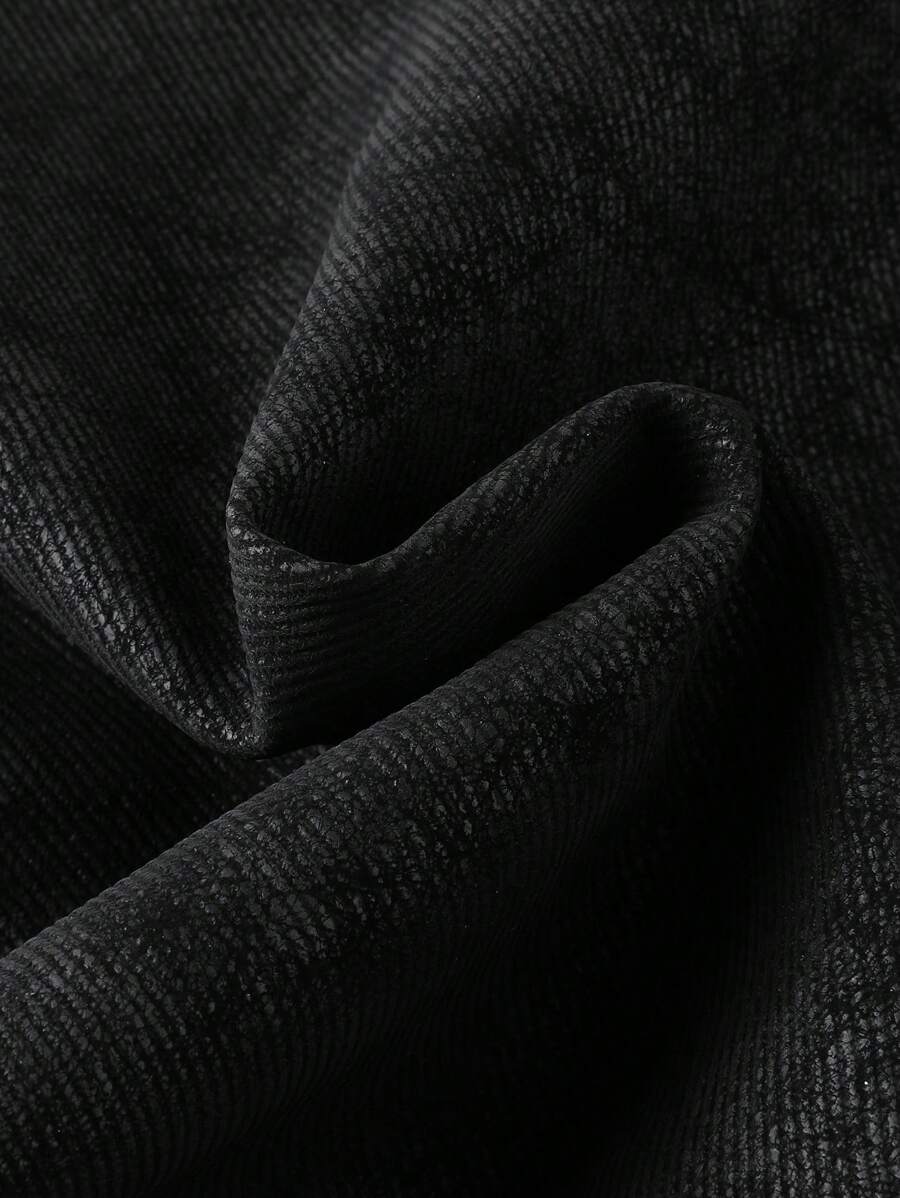 LEDUNTINO Jaqueta de Couro Casual Esportiva com Zíper, Masculina ...