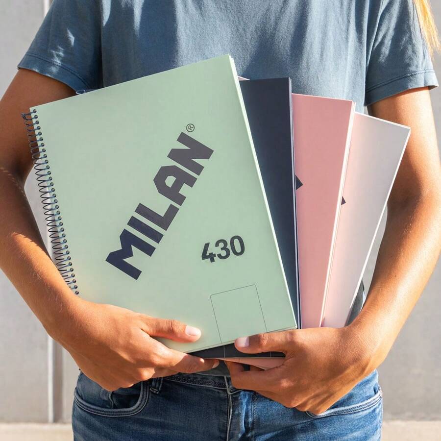 Milan A4 Spiral Notebook With Hard Cover 80 Sheets Of 95g/M2 - Delivery ...