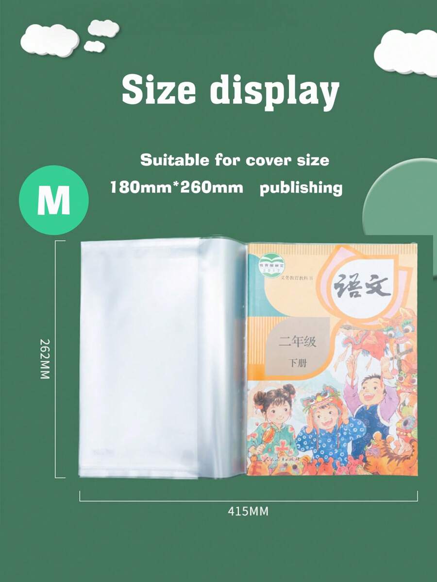 10pcs Transparent Adjustable Waterproof Book Covers, Suitable For ...