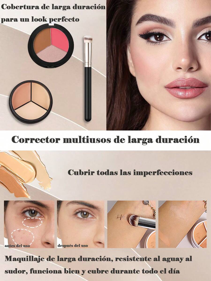 Pack de 10 correctores 03 correctores beige - ideal para tonos de piel ...