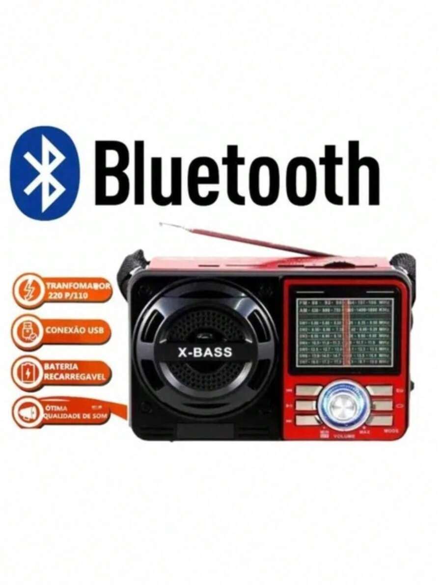 Portable Vintage Retro Radio With Bluetooth Chargeable Via Socket ...