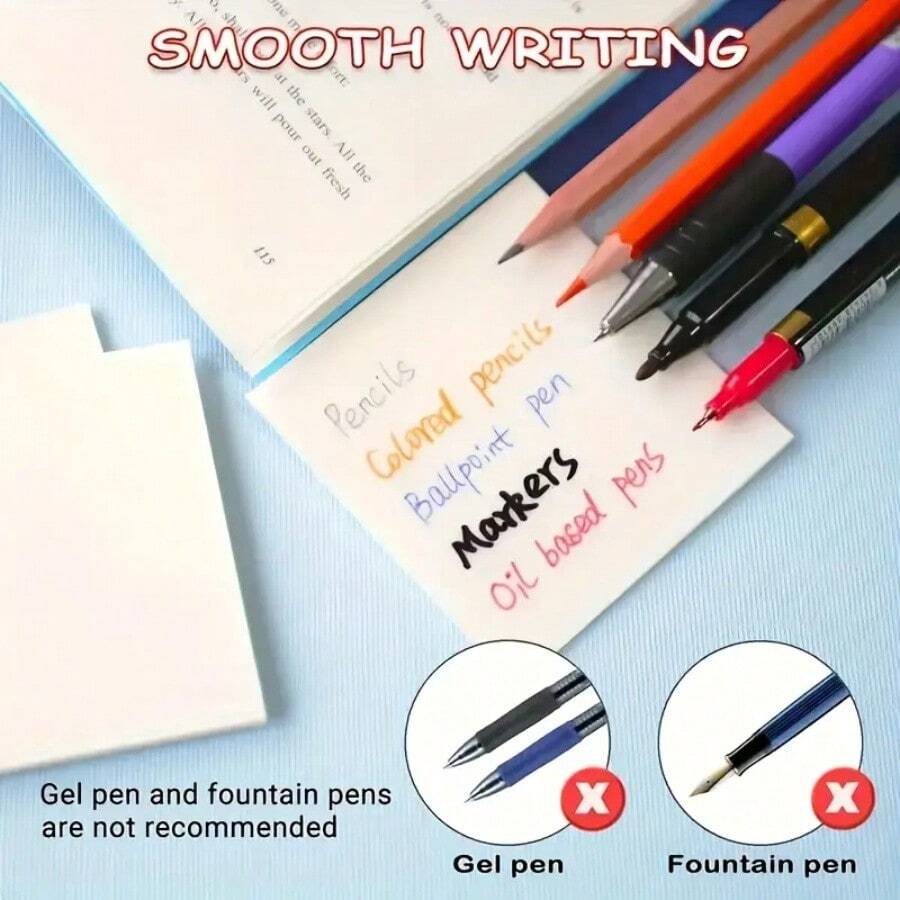 50 Transparent Notes, Student Notes, Note Stickers, Waterproof ...
