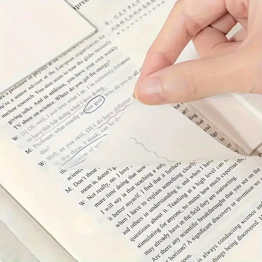 50 Transparent Notes, Student Notes, Note Stickers, Waterproof ...