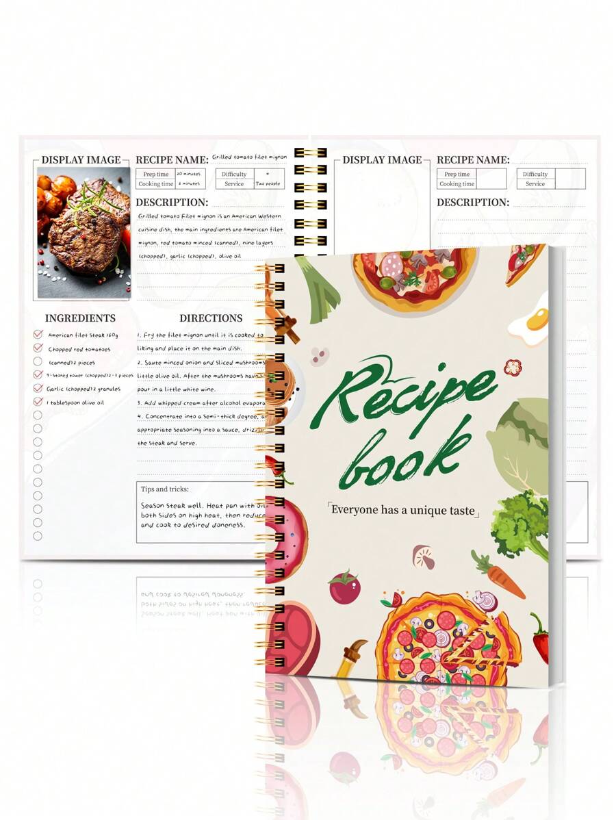 A5 Cookbook - Blank Personal Family Cookbook, Cookbook And Cookbook ...