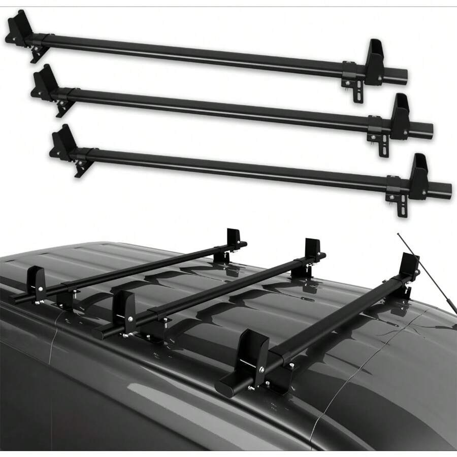 400lb Roof Rack Cross Bars For 2015-2024 Transit Cargo 150 250 350 HD ...