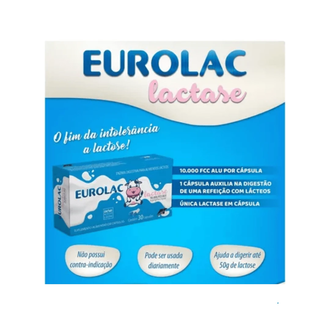 Kit 3x Eurolac Lactase 10.000 FCC Com 30 Cápsulas | SHEIN Brasil