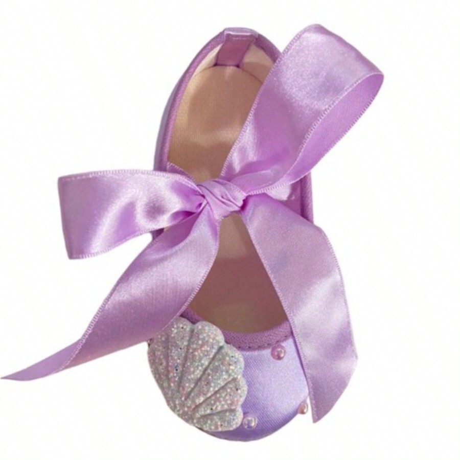 Custom Children's Shoe With Lilac Mermaid Shell Ribbon | SHEIN USA