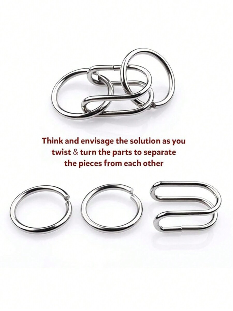 CHARMS 16 In 1 Stainless Steel Metal Wire Classic Iq Puzzle Perplexing ...