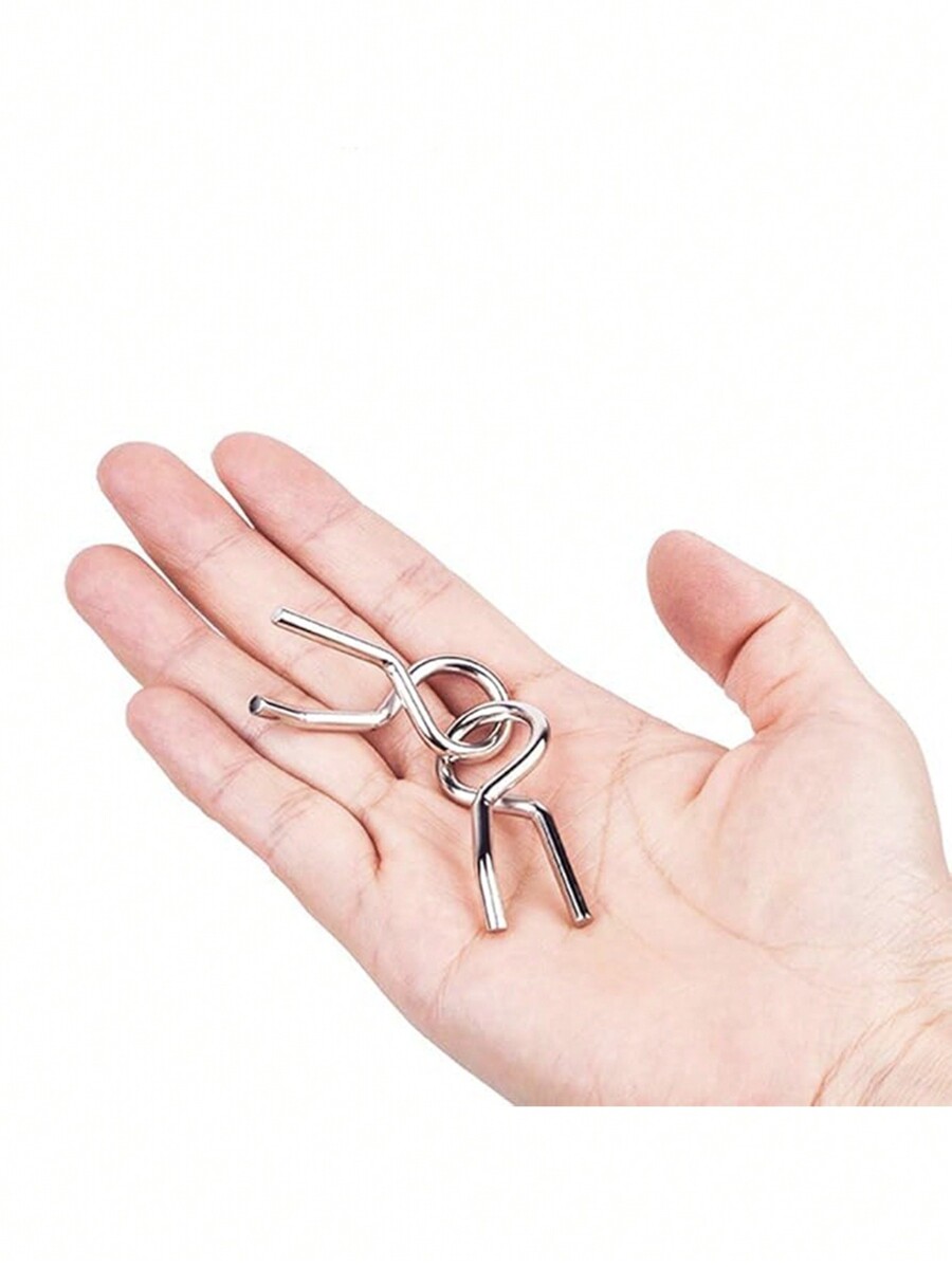 CHARMS 16 In 1 Stainless Steel Metal Wire Classic Iq Puzzle Perplexing ...