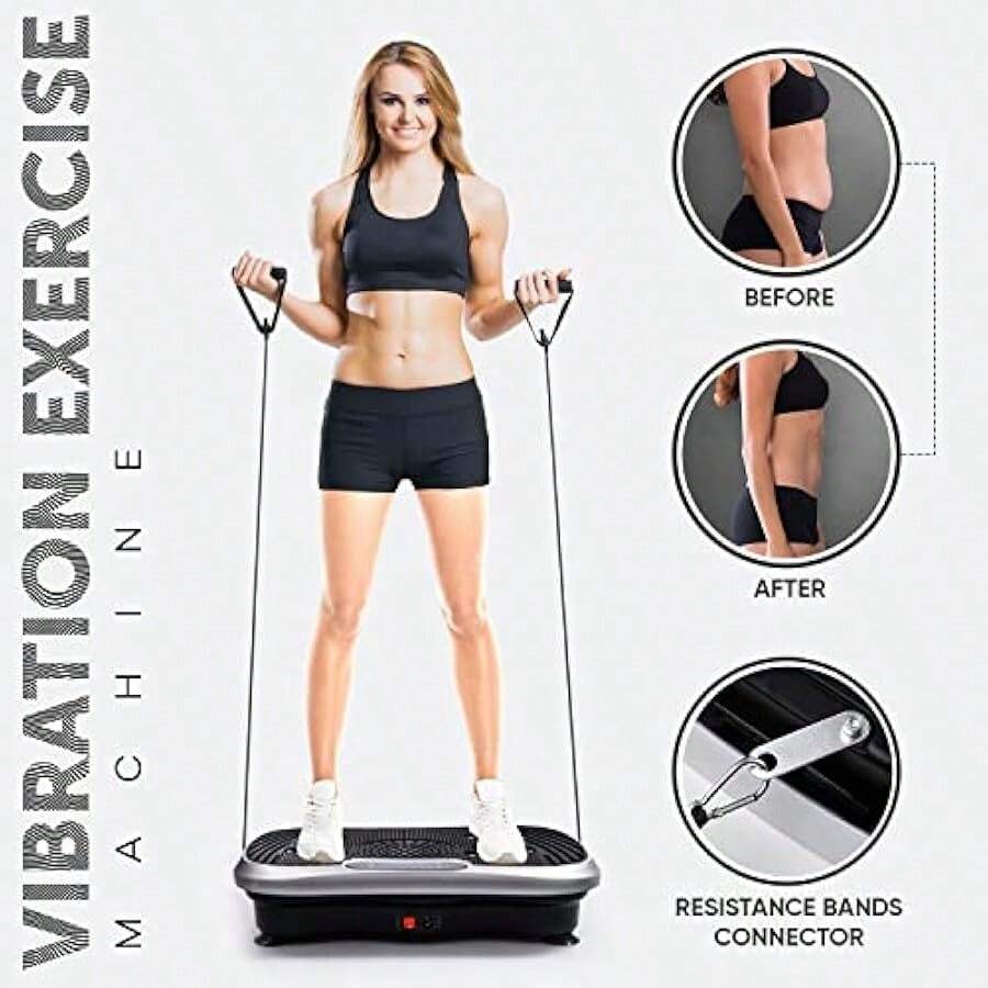 Vibration Plate Exercise Machine - 5 Muscle Stimulation Program Modes ...