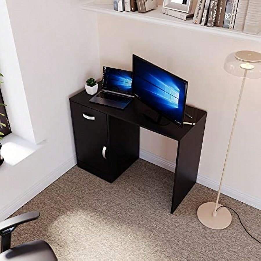 Hudson Computer Desk With Awer And Door Home Office PC Laptop Table ...