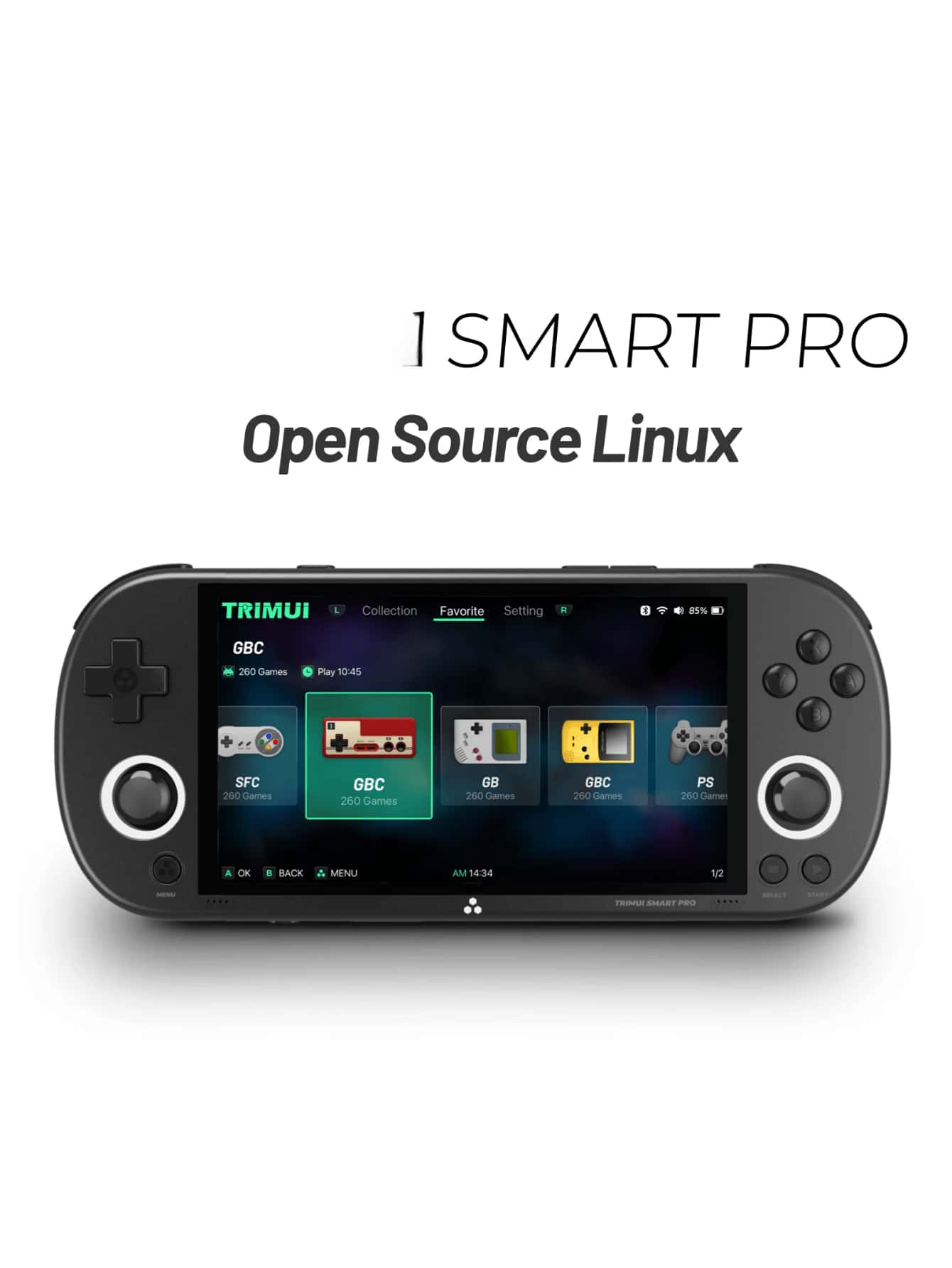 Intelligente Pro Handheld Spielekonsole mit 4,96-Zoll-IPS-Bildschirm ...