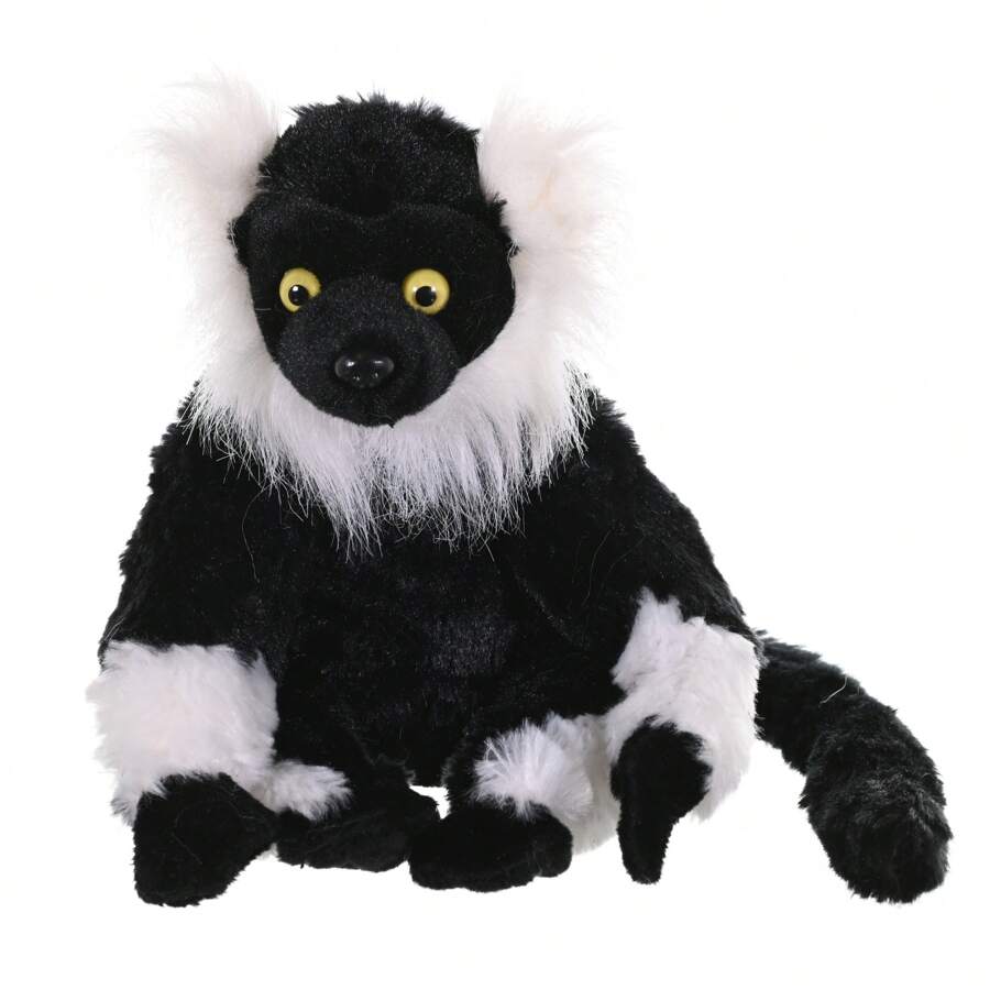Wild Republic Cuddlekins Mini Black & White Ruffed Lemur Stuffed Animal ...