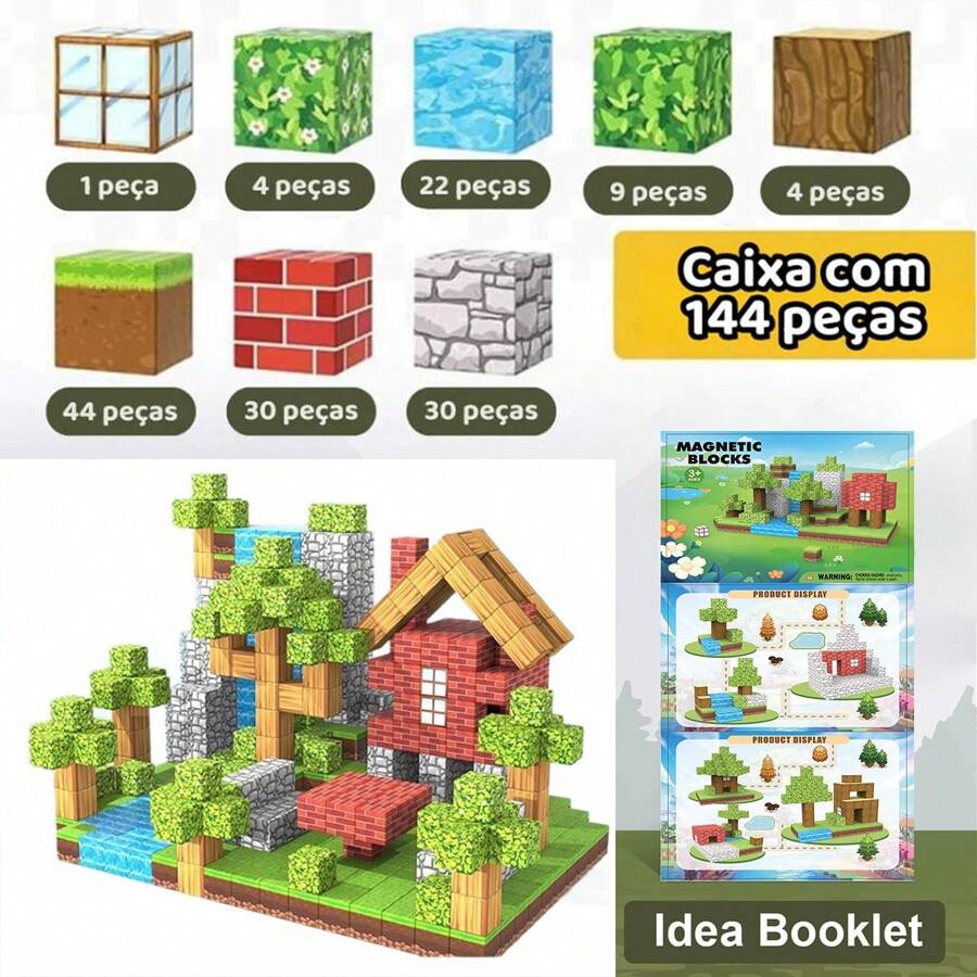 Magnetic Building Blocks Set - Build Mine Magnet World For Kids ...