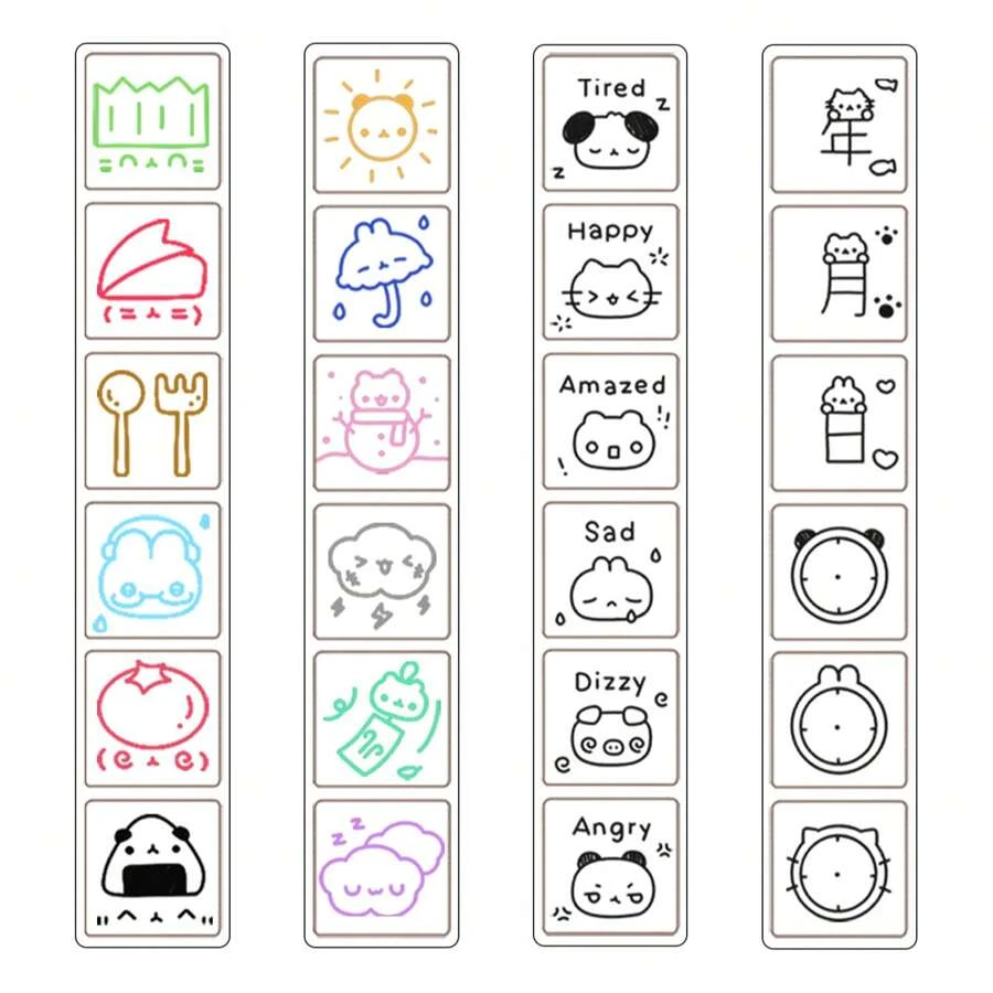 Mini 6 Pieces Stamp Set For Scrapbooking & Journaling, Emotion ...