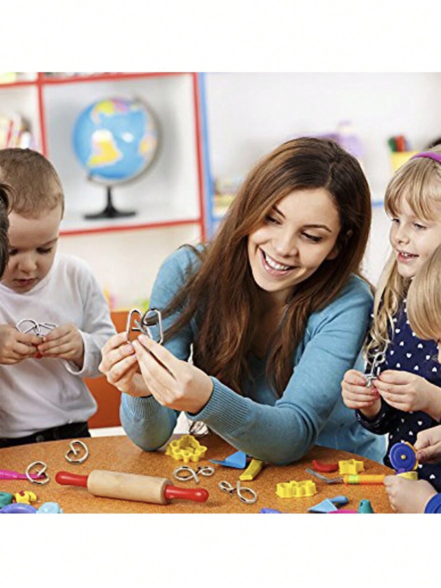 CHARMS 16 In 1 Stainless Steel Metal Wire Classic Iq Puzzle Perplexing ...