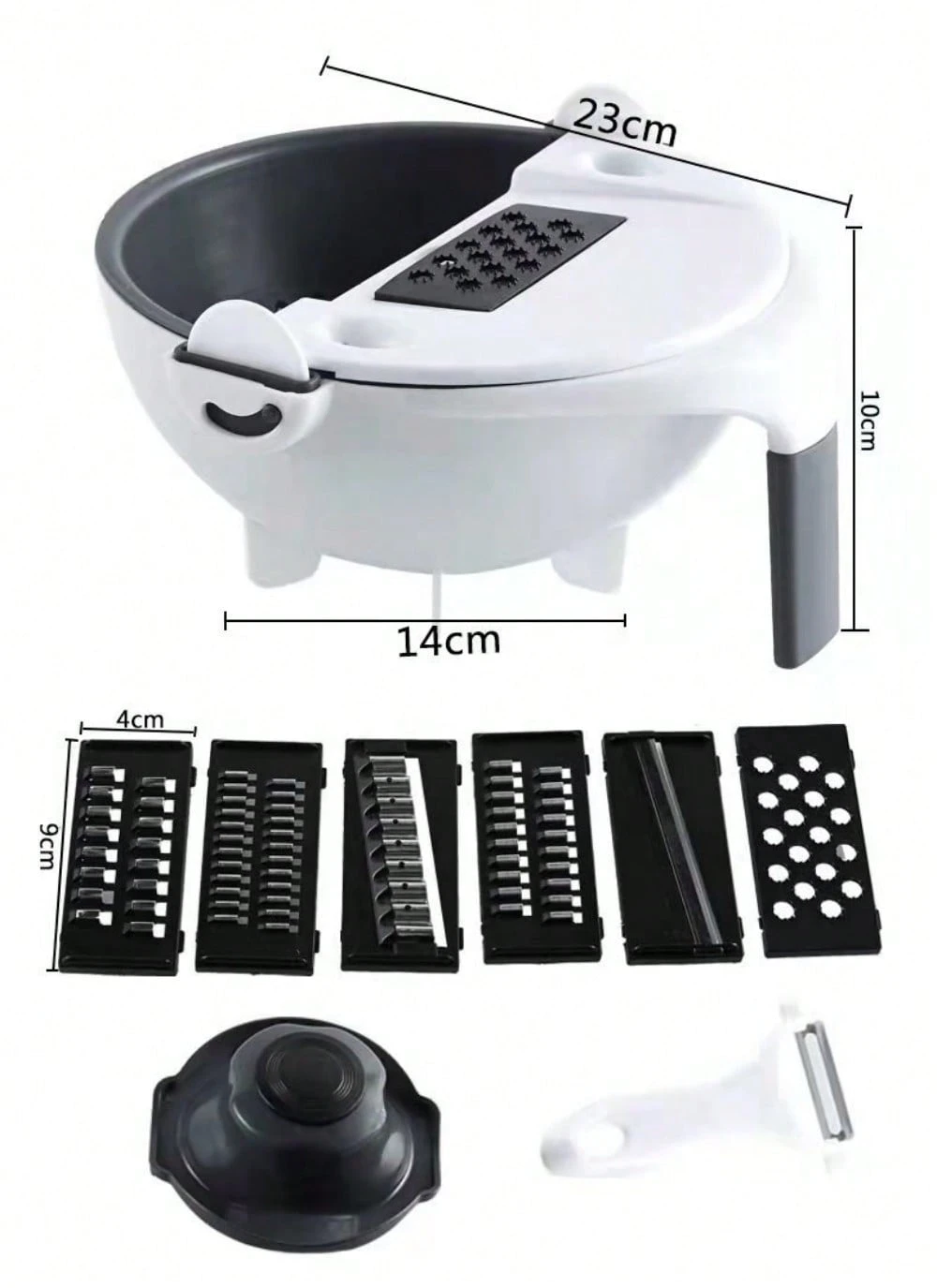Multifunctional Vegetable Slicer, Shredder With Drain Basket, Kitchen ...