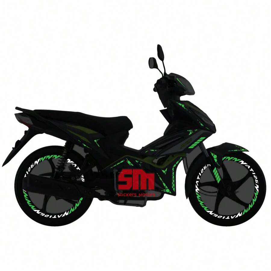 Kit Stickers Italika AT 125 Reflective Stickers For Wheel Rims And Rims ...