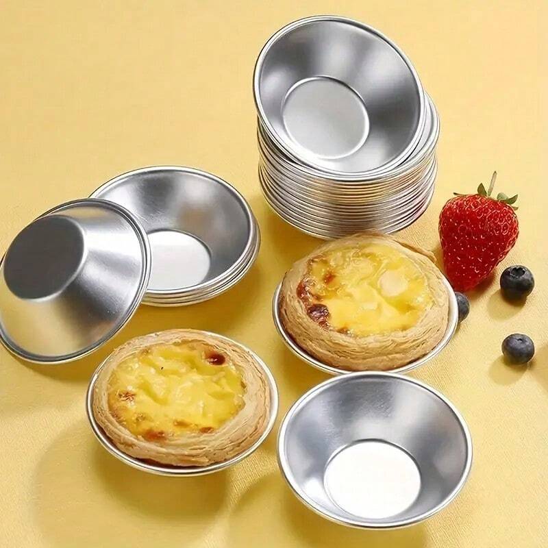 10pcs Aluminum Non-Stick Mini Tart Pans, Bakeware Molds, Baking Tools ...
