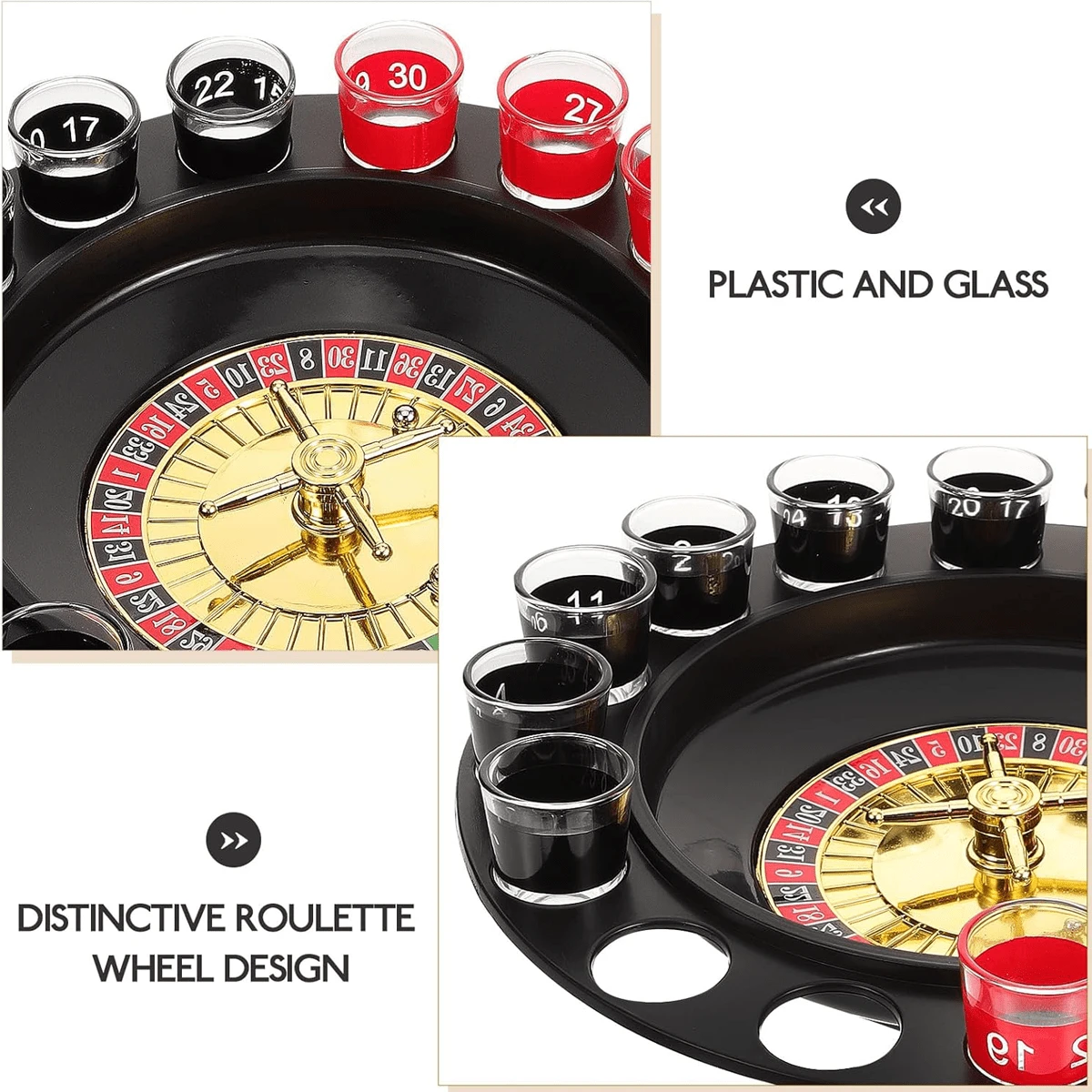 16-Hole Drinking Game Spin Wheel Set, Russian Roulette Drinking Game ...