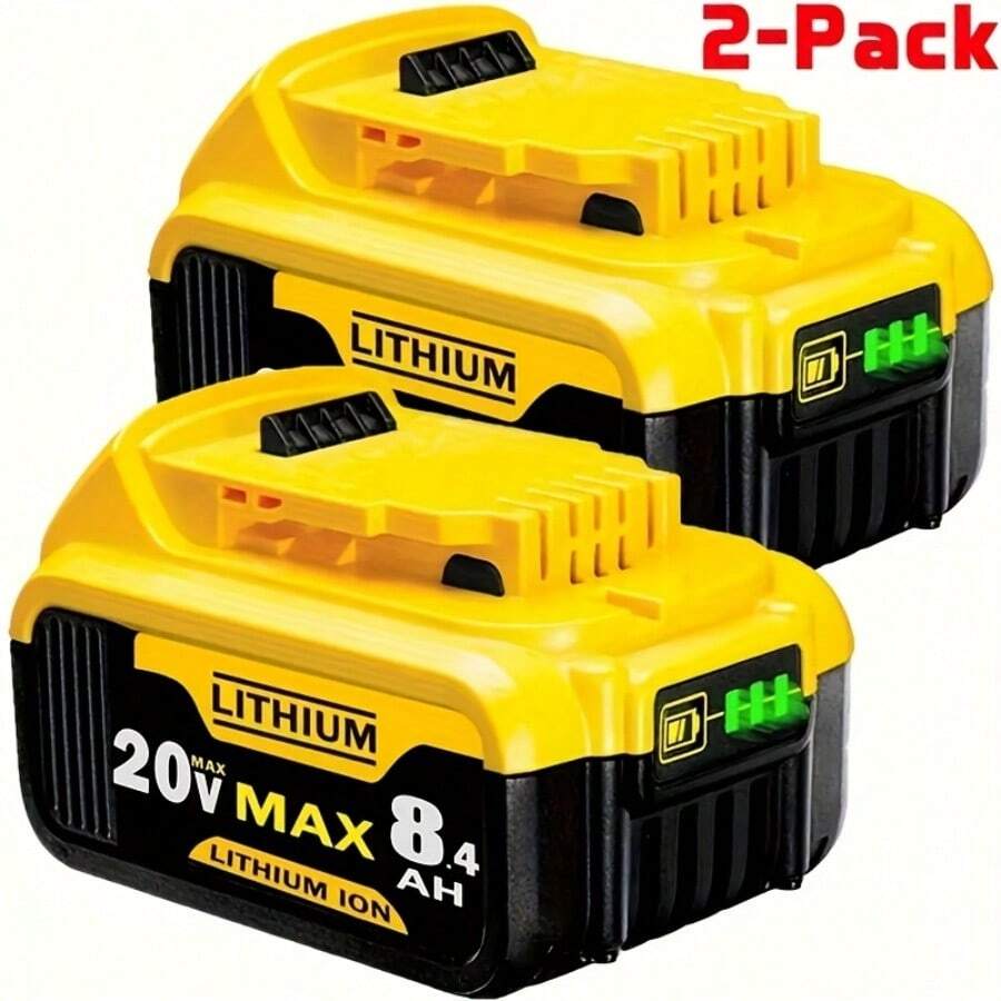 2 Packs Of DCB205 20V 8.4Ah Lithium-Ion Replacement Batteries For ...