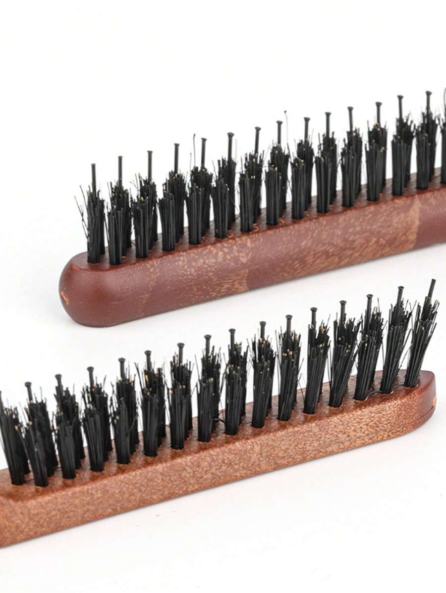 1pc Pig Bristle Hair Brush, Nylon Comb With Densely Arranged Teeth And ...