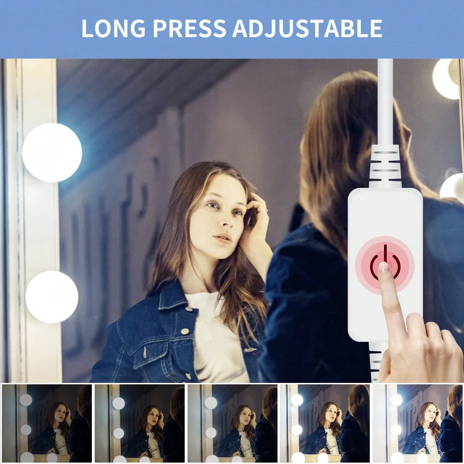 CanLing LED Lady Beauty Vanity Lamp Touch Switch 3 Kleuren Schakelen ...