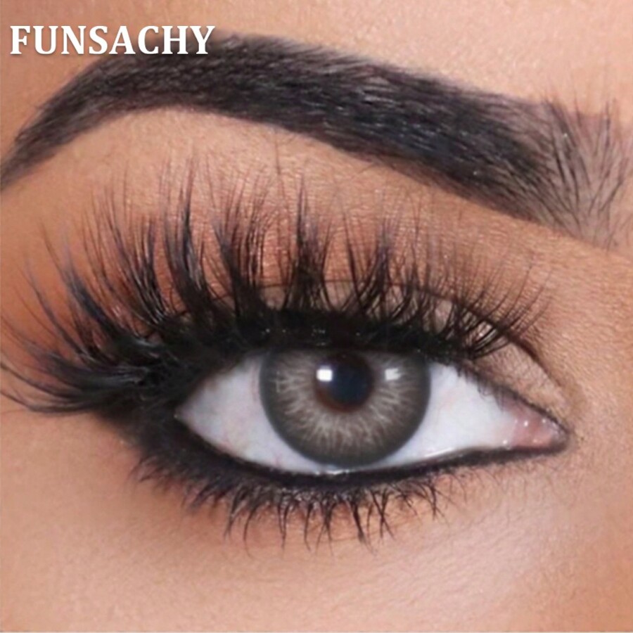 FUNSACHY Natural Soft Contact Lenses 14.5mm Gray Contact Lenses Soft ...