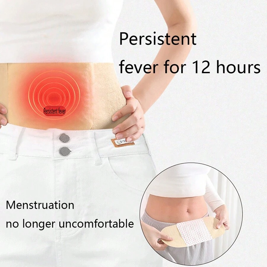 Chinese Herbal Heat Self-Heating Ginger Heat Patch,10pcs Each In 4 Different Shapes,Natural ...