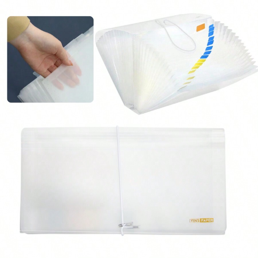 HPB Office File Folder With 7 Transparent Dividers, Crystal Color ...