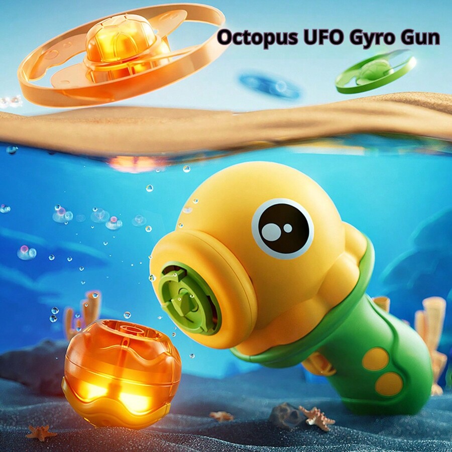 Luminous Gyro Octopus Rotating Toy Bamboo Dragonfly Flying Disc ...