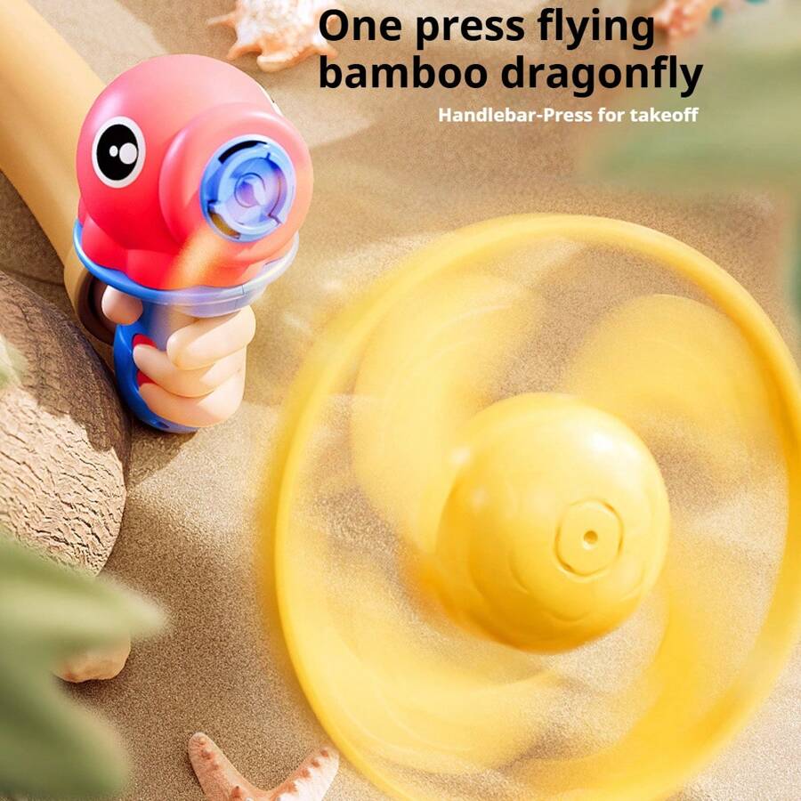 Luminous Gyro Octopus Rotating Toy Bamboo Dragonfly Flying Disc ...