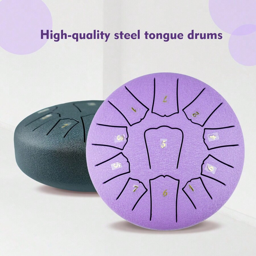 Tambor oco com várias cores, 6 polegadas, 11 tons, nível iniciante ...