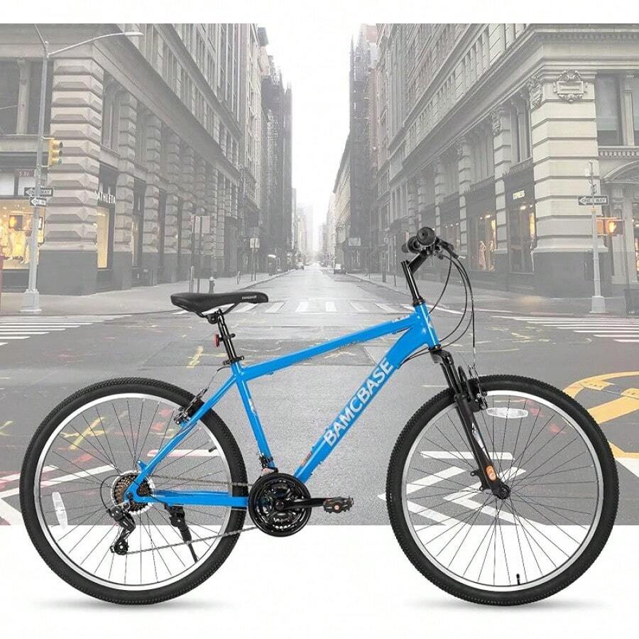 HILAND 26 27.5 Inch Mountain Bike, Mens And Womens MTB With 21 Speeds, High-Tensile Steel Frame ...