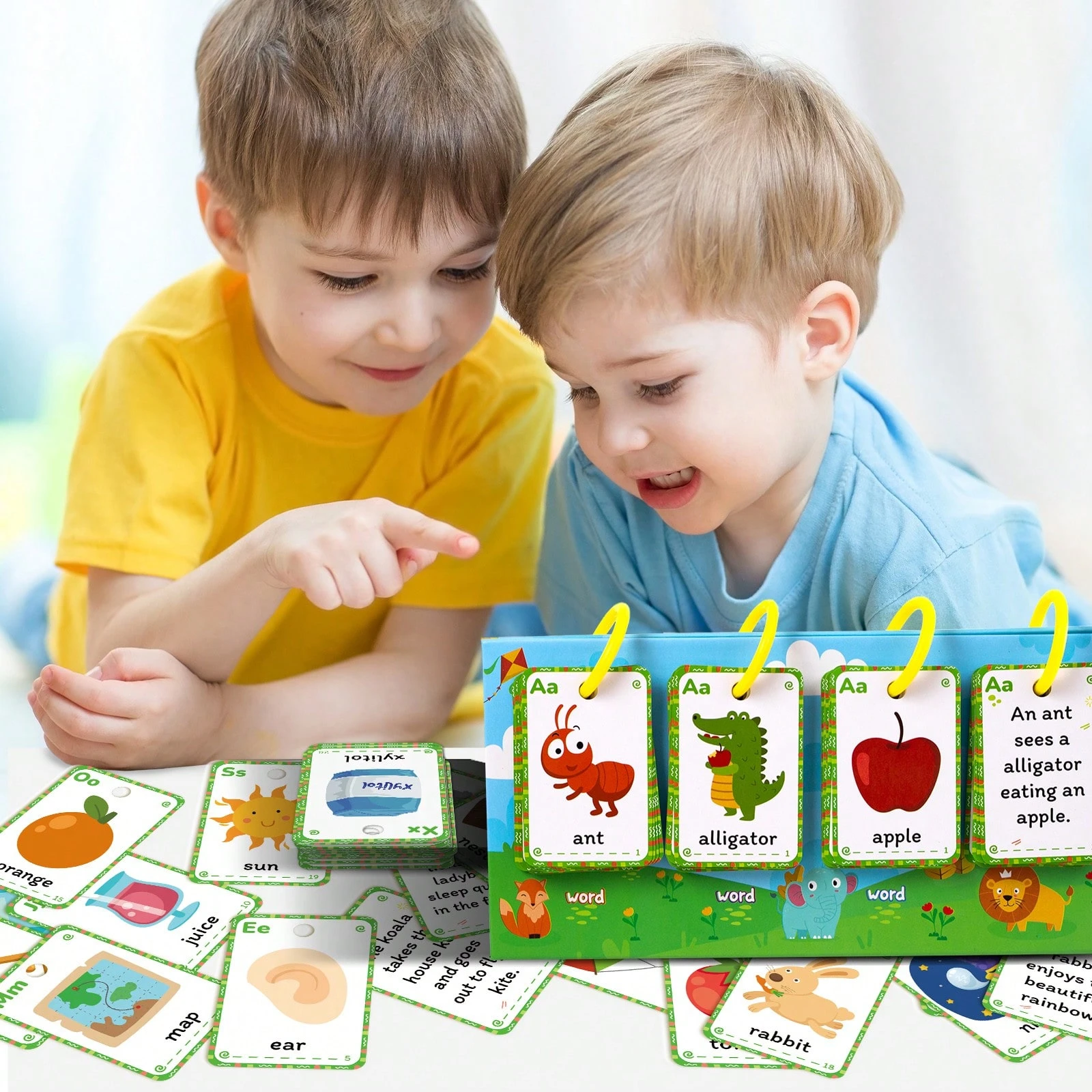 104Pcs Word Builder Games Phonics Flash Cards, Cartoon Sight Words ...