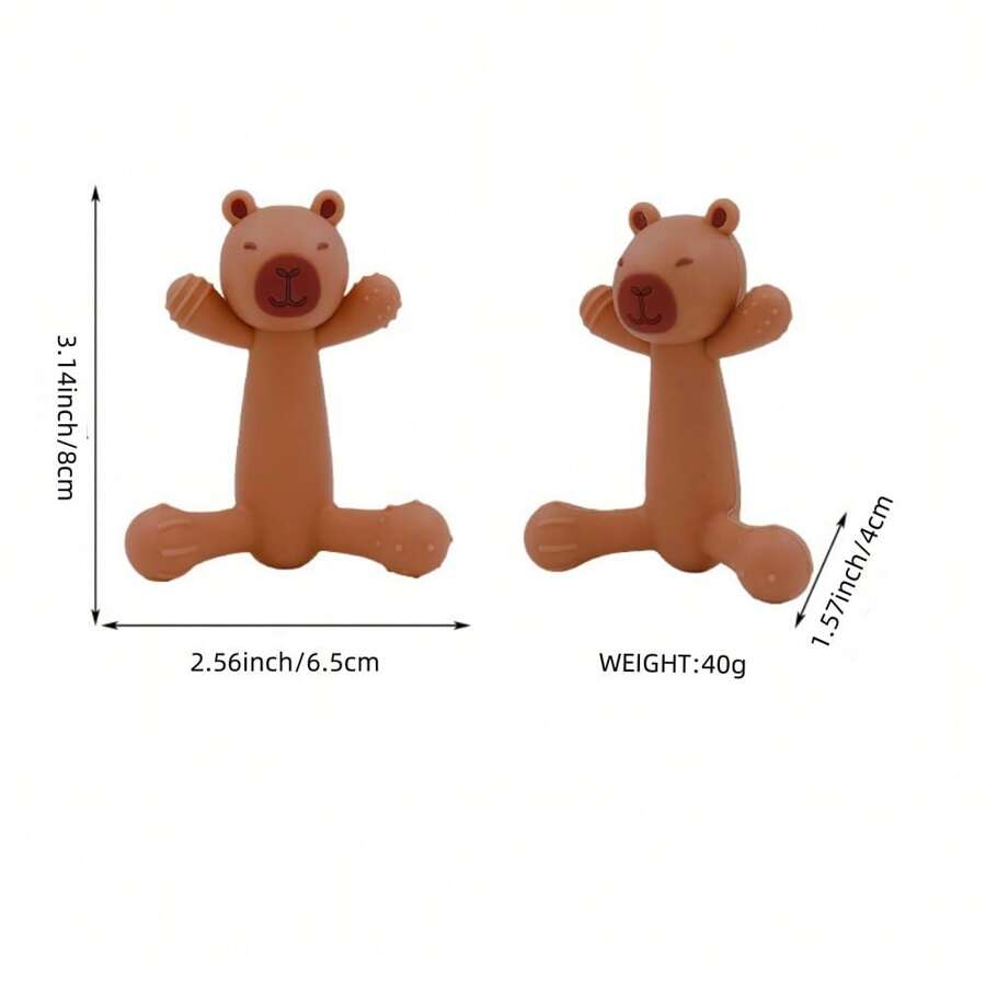 Capybara Silicone Teether Baby Anti-Eating Hand Grinding Stick Cartoon ...