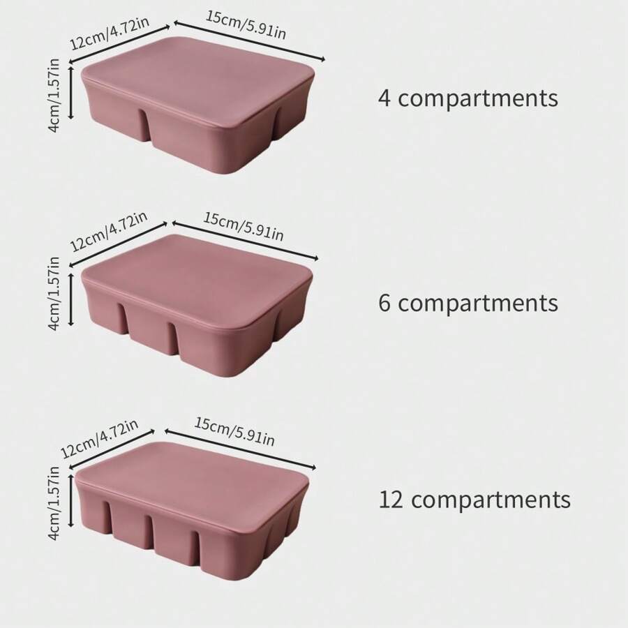 Baby 4-Compartment 6-Compartment 12-Compartment Silicone Food Tray ...