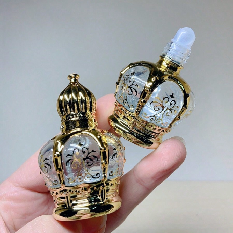 15ml Luxury Golden Refillable Bottle With Crown Pumpkin Shaped Cap ...