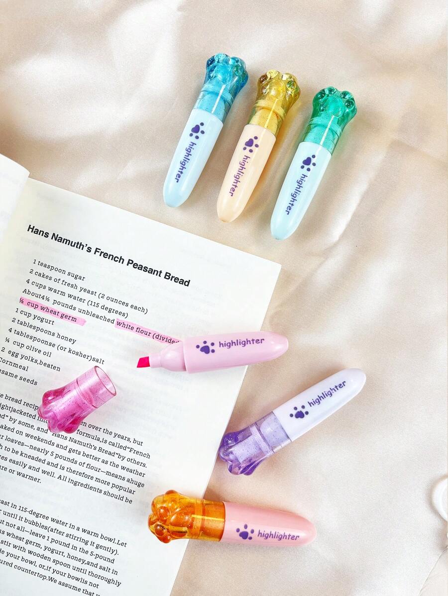 6pcs Mini Highlighter Set, Macaron 6-Color Highlighter, Marker Pen ...