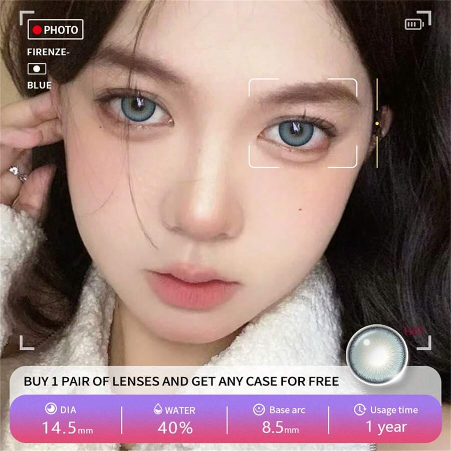 Eyeshare 1pair Korean Lenses Color Contact Lenses For Eyes Blue Eye ...