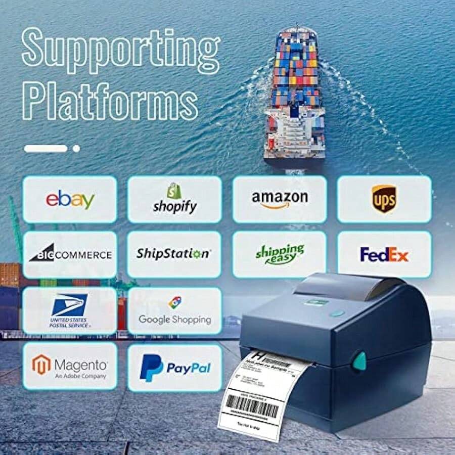 Thermal Printer Shipping Label 4x6 Desktop Label Printer Machine ...