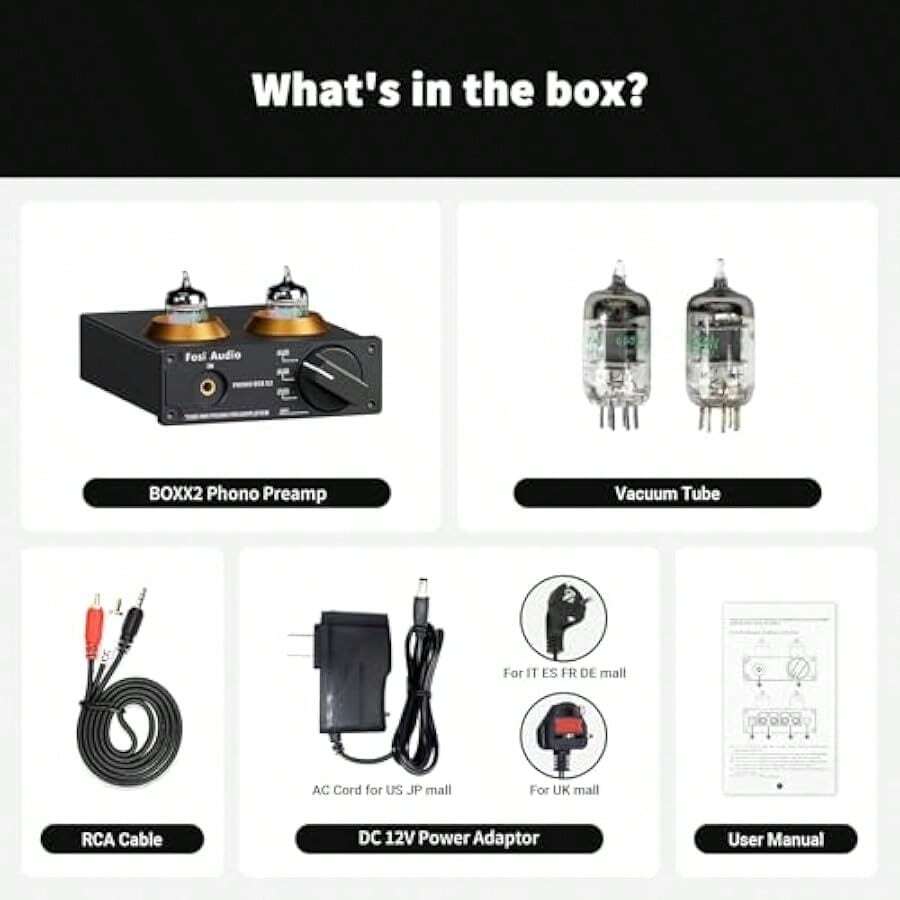 Phono Preamp For Turntable MM Record Player Preamplifier With Gain Gear ...