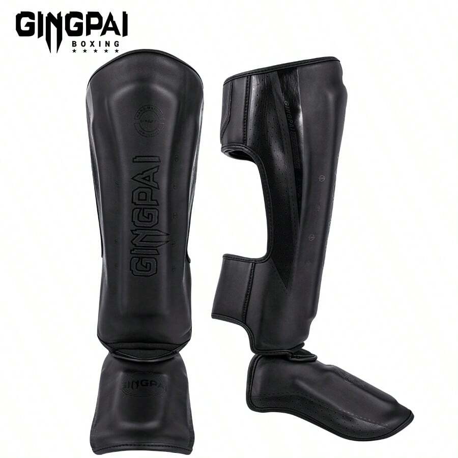 GINGPAI Professional Muay Thai Leg Guards, Kickboxing Shin Guards For ...