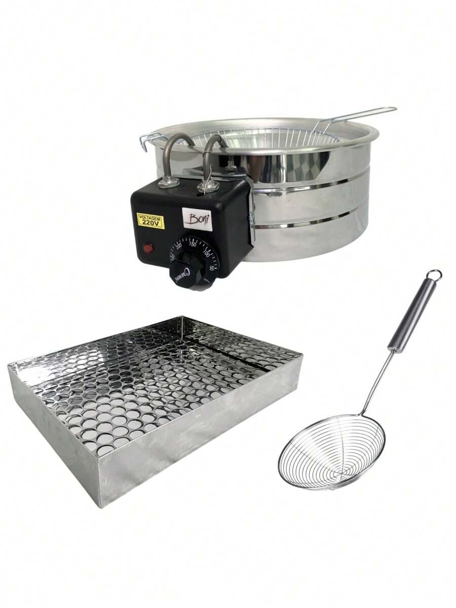 Oléo Tacho Electric Fryer 5 Liters 220v + Frying Drainer And Stainless ...