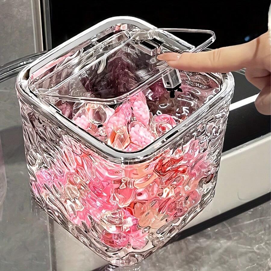 1 Set Of Clear Plastic Laundry Bean Organizers , With A Spoon, Push-Pop ...