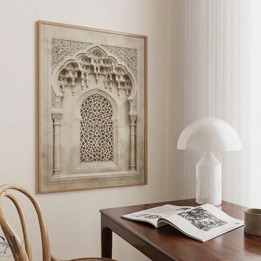Mosque Window Art Print, Rama Wall Arts Posters Arabic Decor, Rama Rama ...