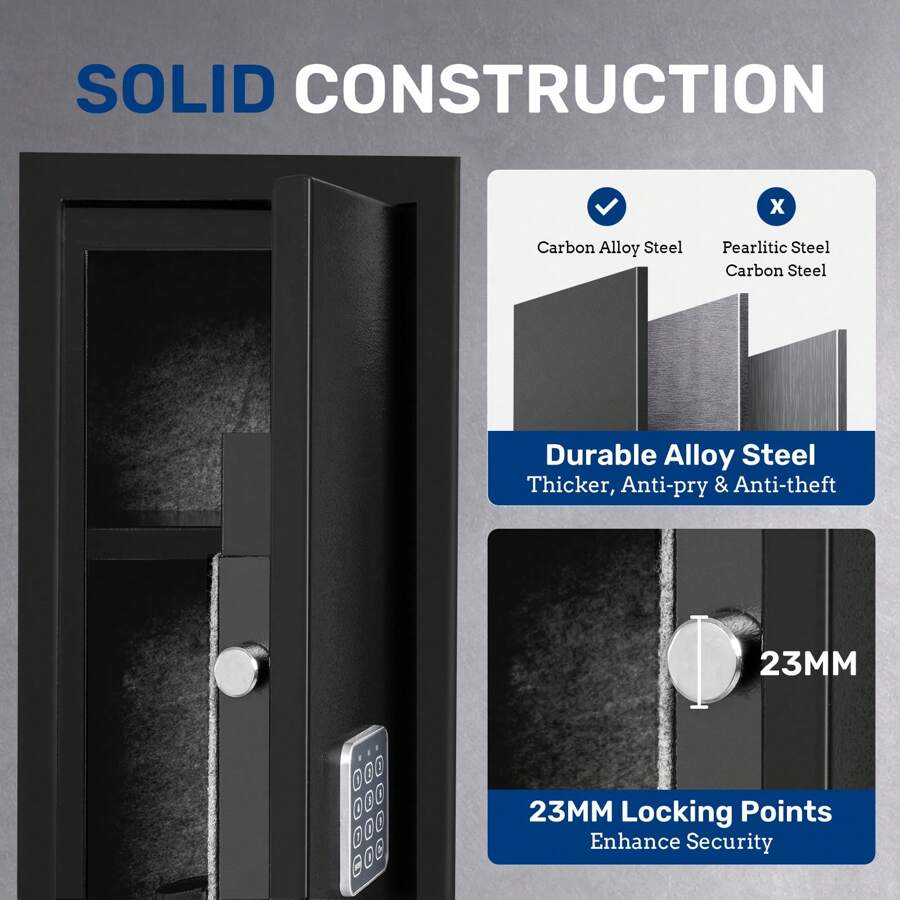 BlackSmith Keypad 3 Rifle Safe Long Gun Safe For Home Rifle Pistols ...