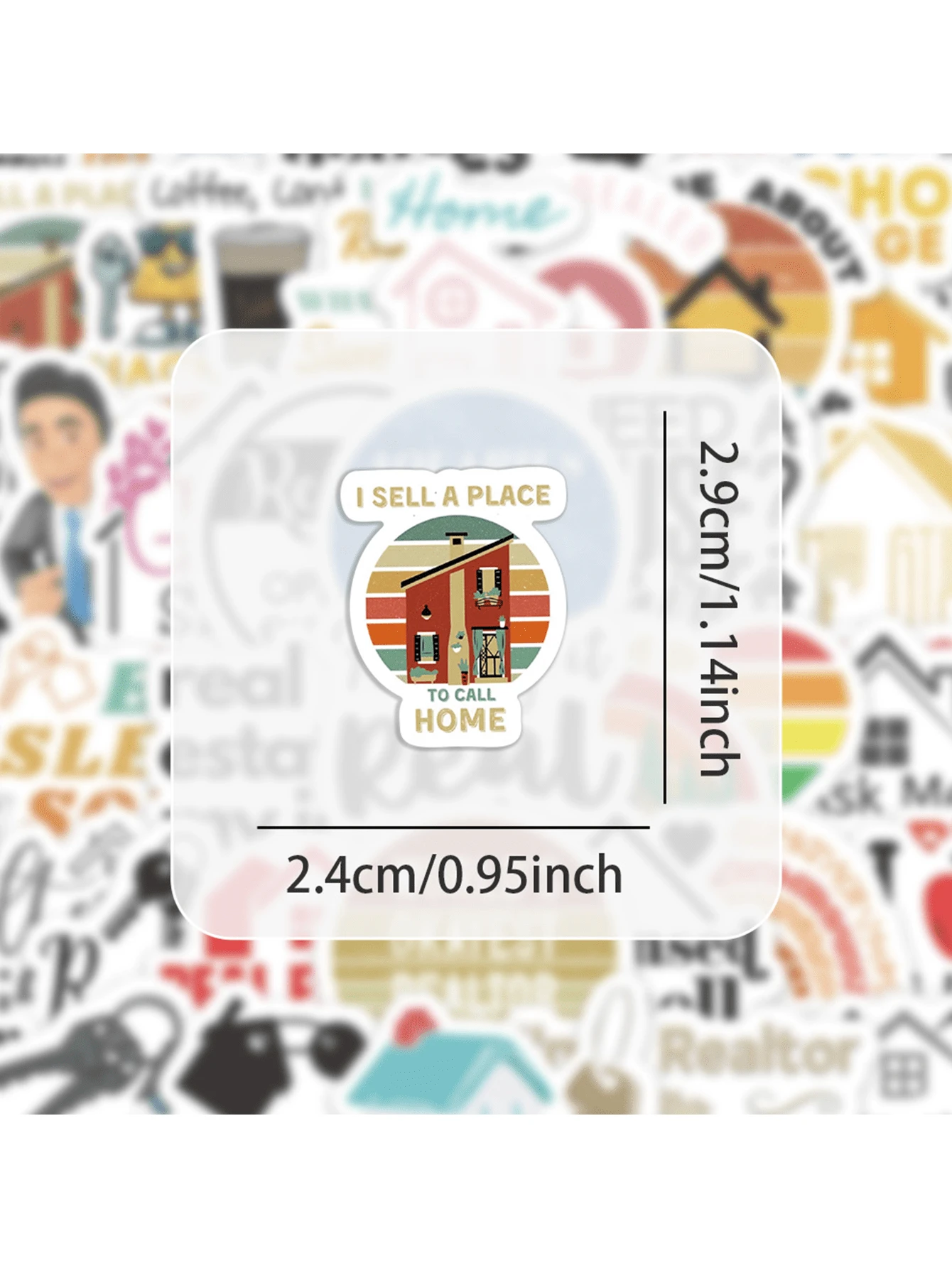 60 Pcs Real Estate Agent Graffiti Stickers, Personalized DIY Vinyl ...
