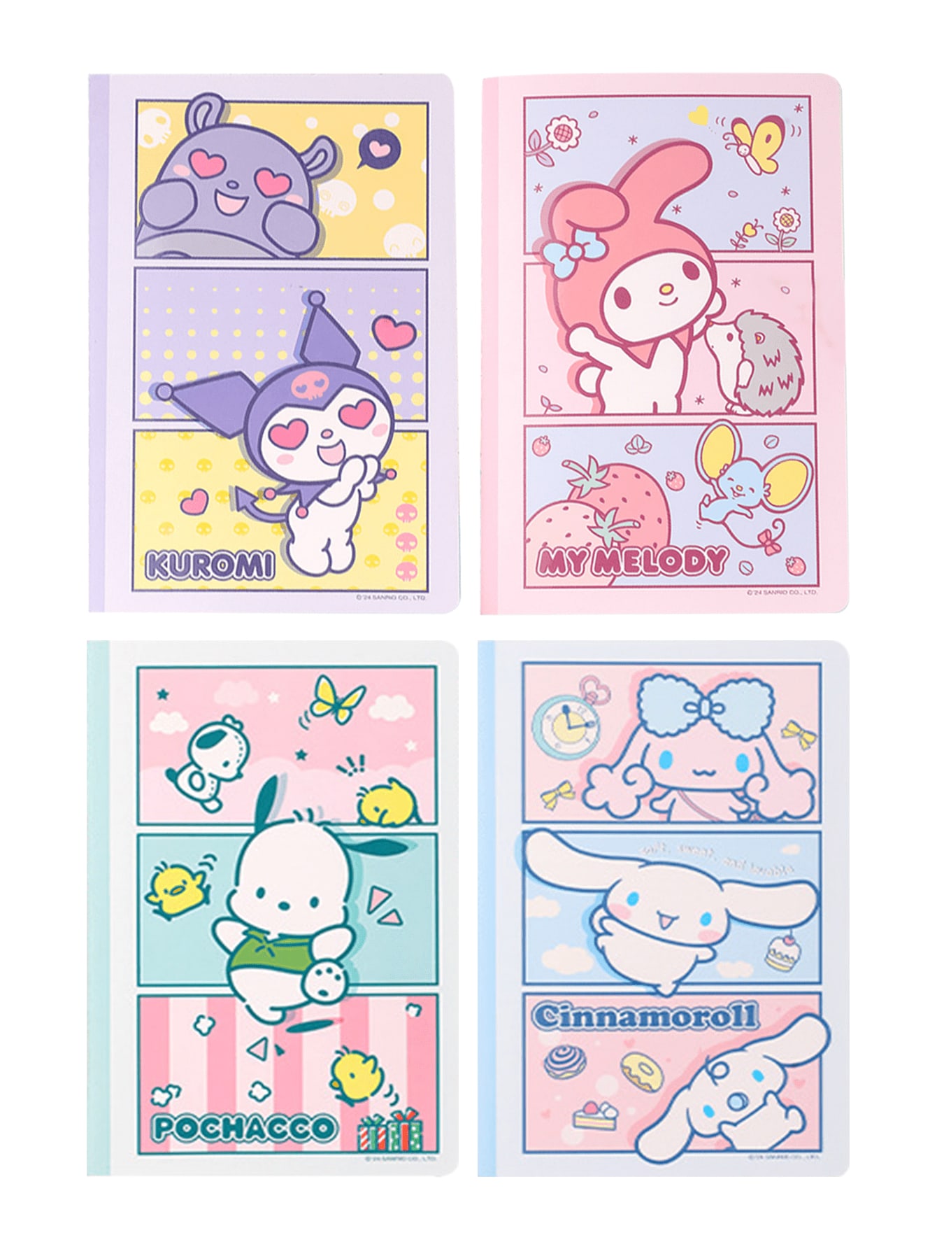 1Book Sanrio Random Style Kawaii Cinnamoroll Kuromi My Melody Pochaccos ...
