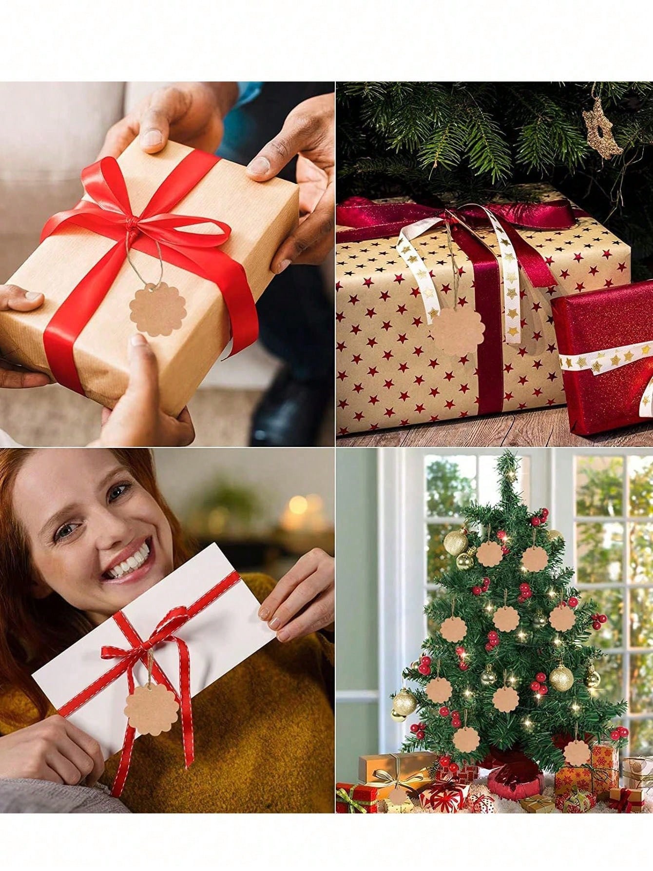 100 Pieces Circular Gift Tags Kraft Brown Tags With Free 100 Feet Jute ...